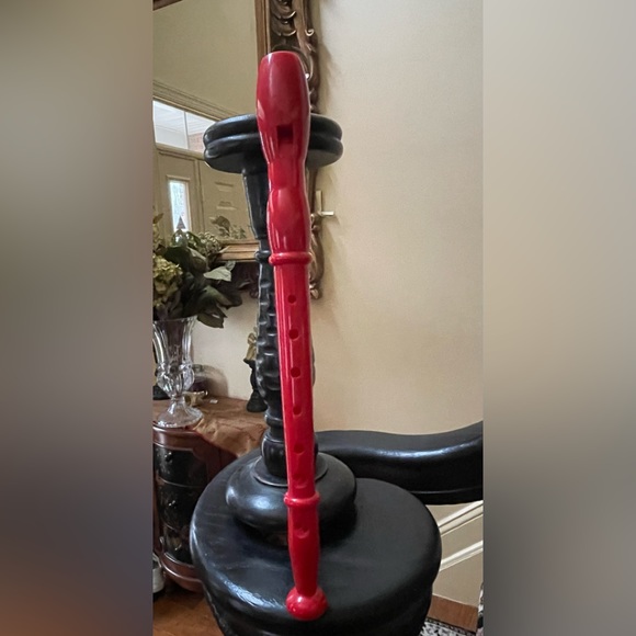 Other | Vintage Candy Apple Red Plastic Musical Instrument Recorder ...